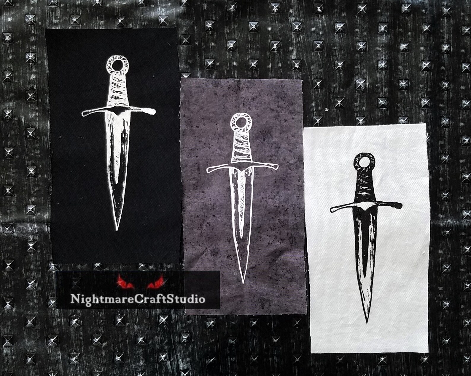 The Knife Collection Screenprinted Dagger Blade Design Cloth - Etsy