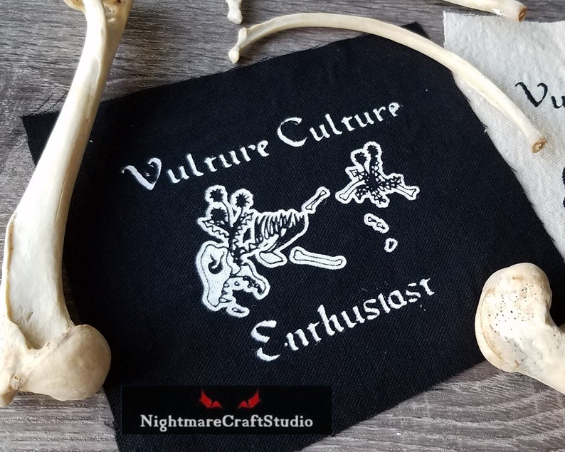 Vulture Culture Enthusiast Screenprinted Cloth Patch - Etsy