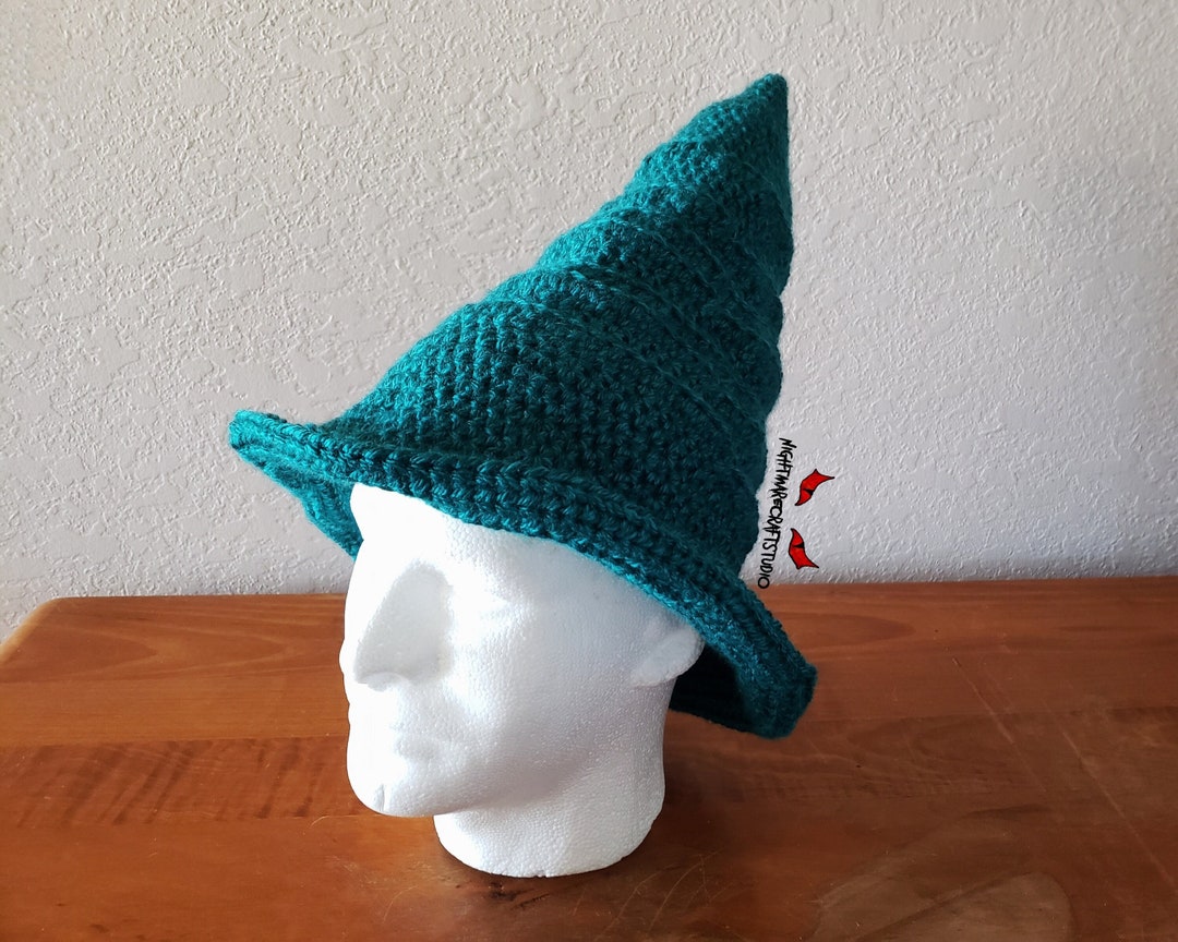 Teal Blue Crochet Wizard Hat - Etsy