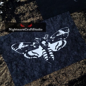 Death's-head Hawkmoth Screenprinted Patch Sew-on Punk Patch - Etsy