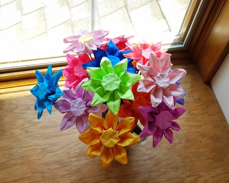 Origami Paper Flowers: Cosmos Clematis Four-o-Clock | Etsy