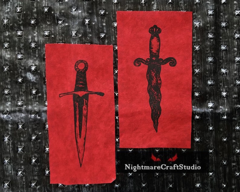 The Knife Collection Screenprinted Dagger Blade Design Cloth - Etsy