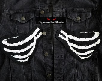 Skeleton Rib Patch - Etsy