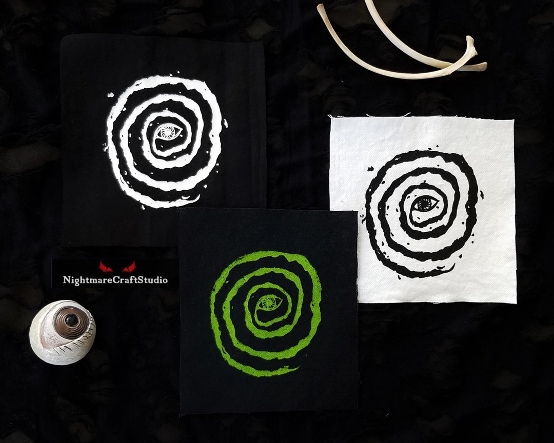 Void Swirl Screenprinted Cloth Patch - Solid Color and Glow-in-the-dark ...