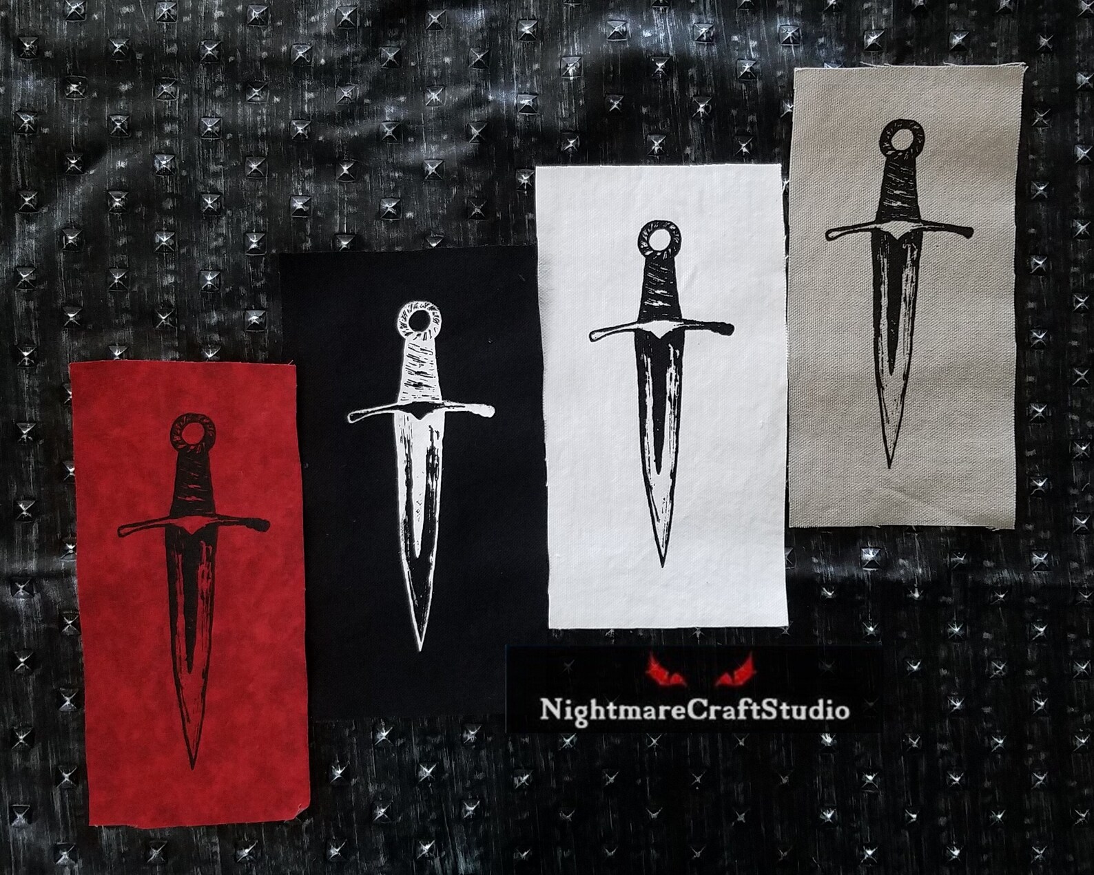 The Knife Collection Screenprinted Dagger Blade Design Cloth - Etsy
