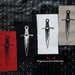 The Knife Collection Screenprinted Dagger Blade Cloth Patches - Etsy