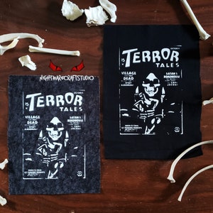 Horror Stories & Terror Tales Magazine Cover Screenprinted Cloth Patch ...