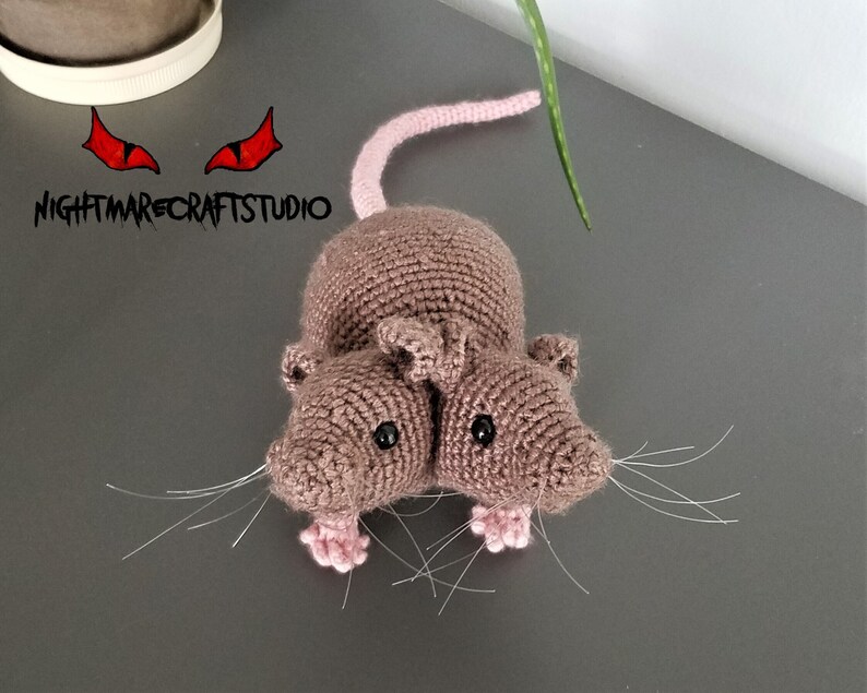 Two-headed Conjoined Rat Crochet Plush - Etsy