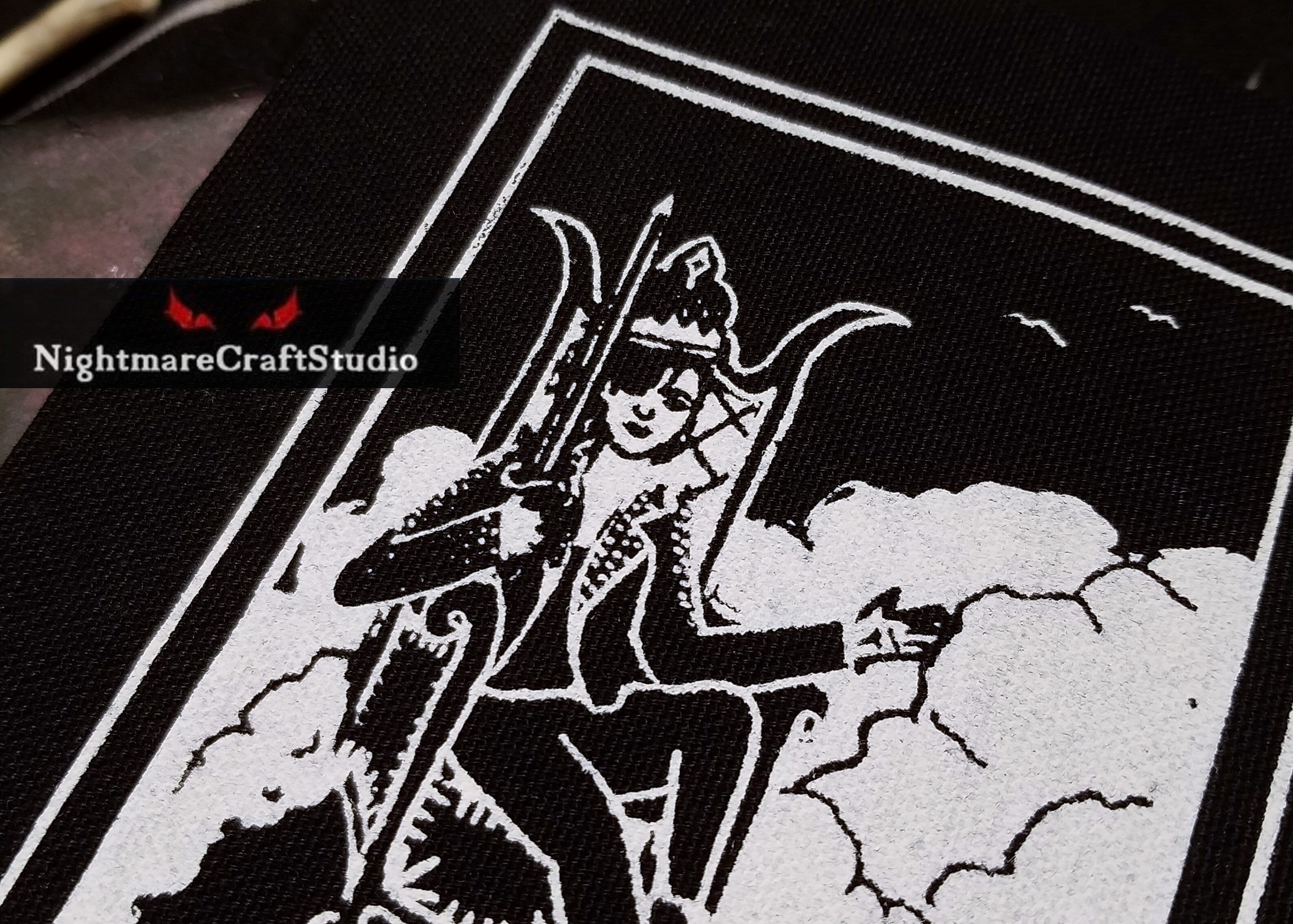 Vicious Halestorm Inspired Tarot Card Screenprinted Cloth - Etsy
