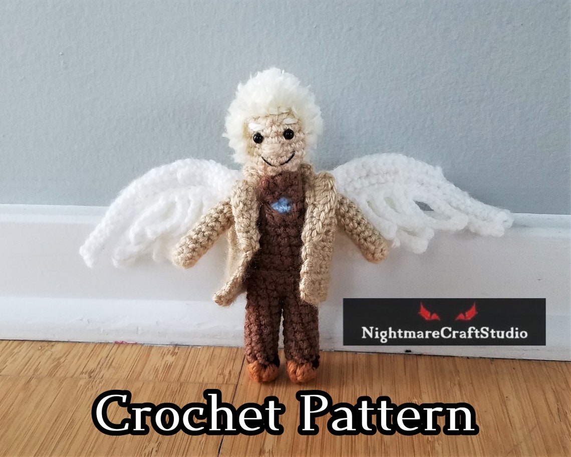 Aziraphale Good Omens Inspired Crochet Doll Pattern - Etsy
