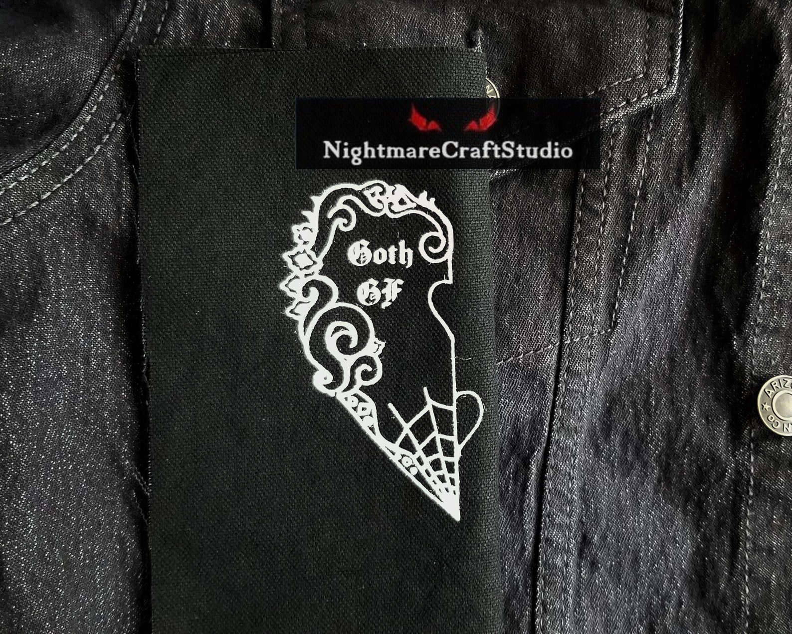 Goth Girlfriend Golden Retriever Boyfriend Heart Halves Patch - Etsy