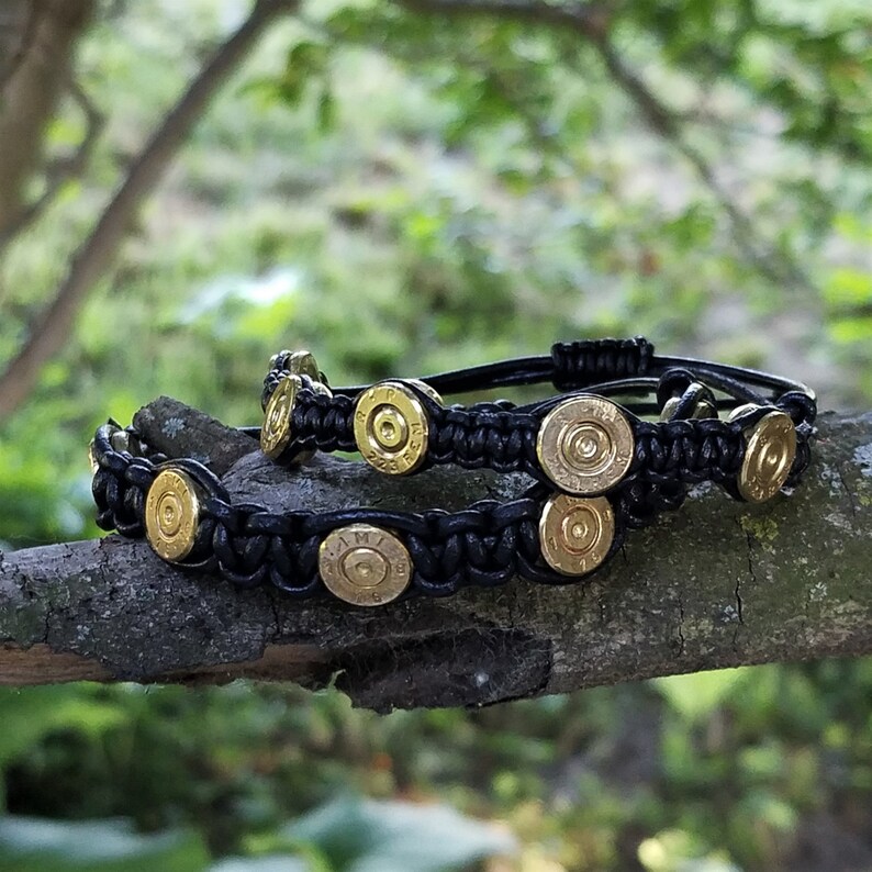 Brass .223 Bullet Shell Bracelet With Black or Brown Leather - Etsy