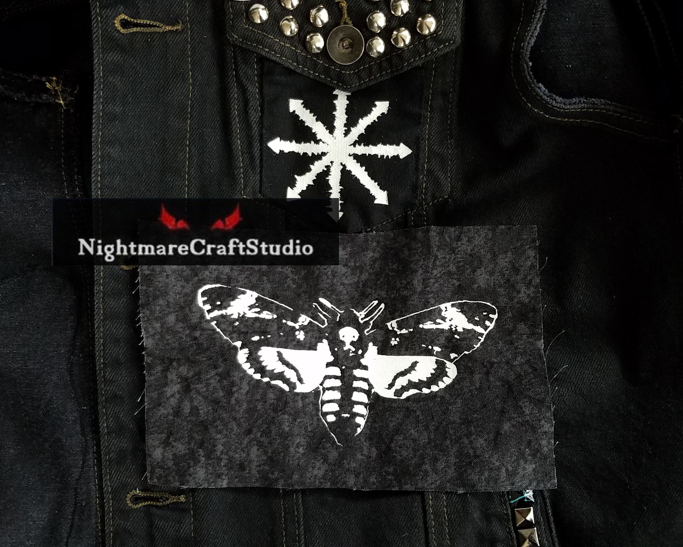 Death's-head Hawkmoth Screenprinted Patch Sew-on Punk | Etsy