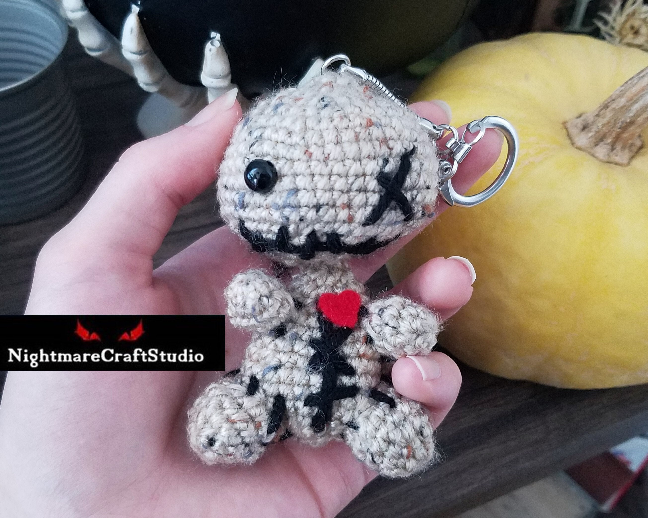 Crochet Voodoo Doll Keychain | Etsy