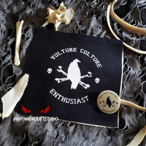 Vulture Culture Enthusiast Screenprinted Cloth Patch - Etsy