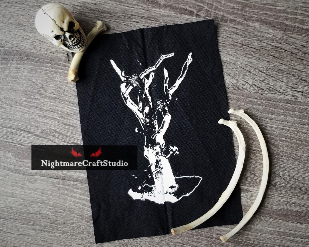 Skeleton Tree Screenprinted Cloth Patch - Etsy