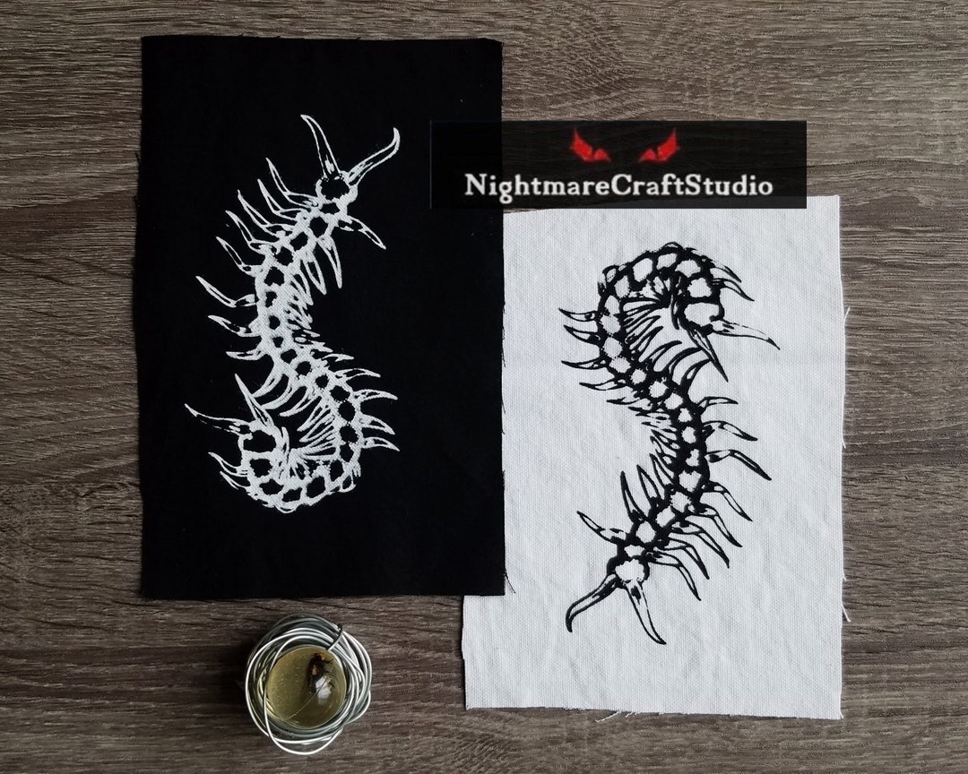 Centipede Screenprinted Patch - Sew-on Cloth Patch - Etsy