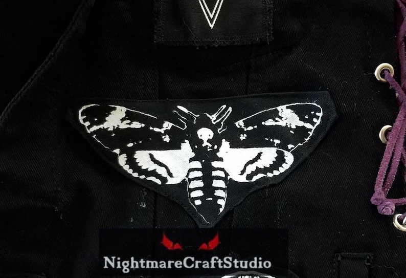 Death's-head Hawkmoth Screenprinted Patch Sew-on Punk | Etsy