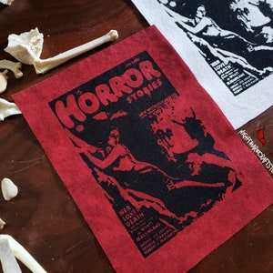 Horror Stories & Terror Tales Magazine Cover Screenprinted Cloth Patch ...
