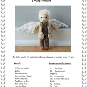 Aziraphale Good Omens Inspired Crochet Doll Pattern | Etsy