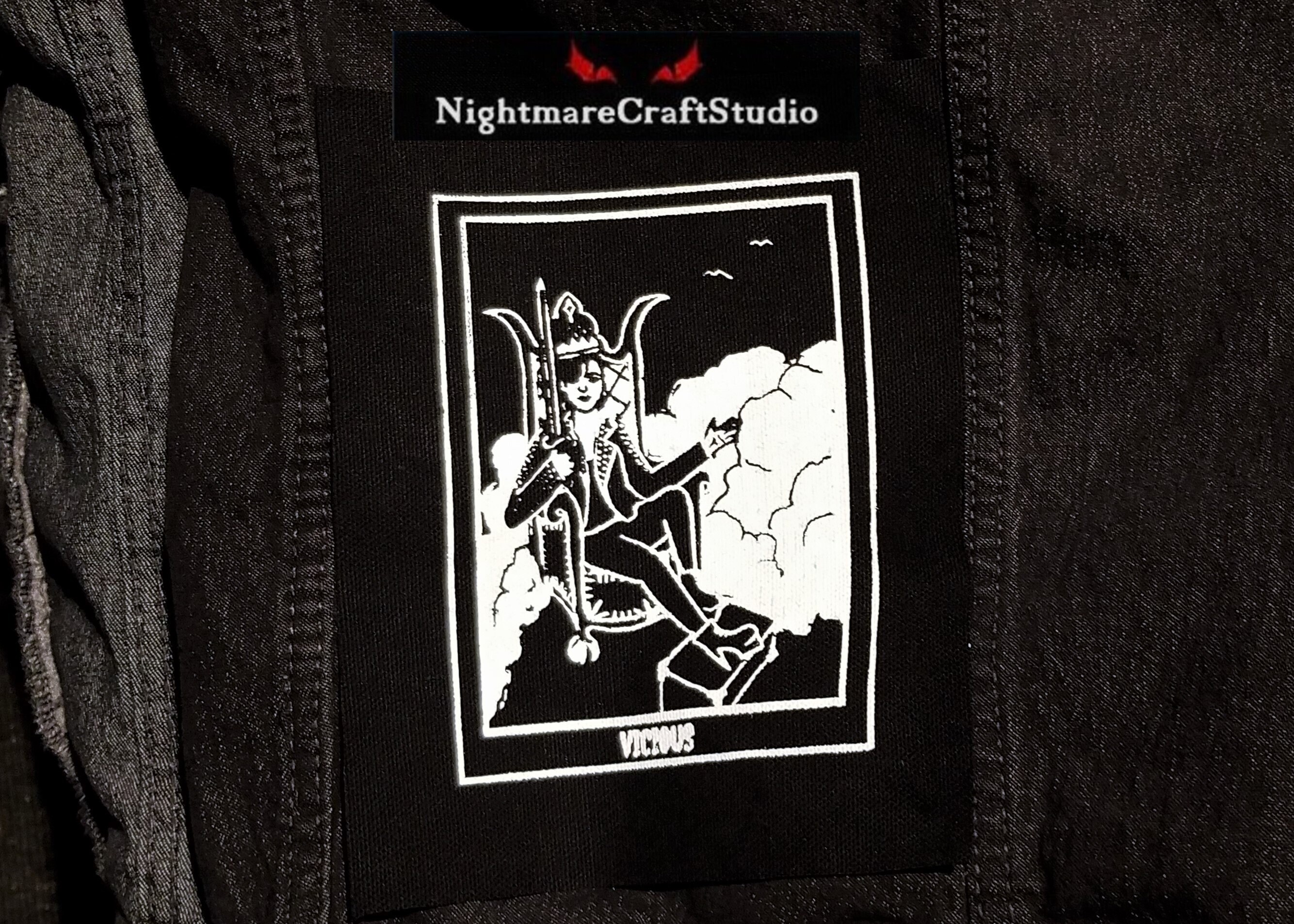 Vicious Halestorm Inspired Tarot Card Screenprinted Cloth - Etsy