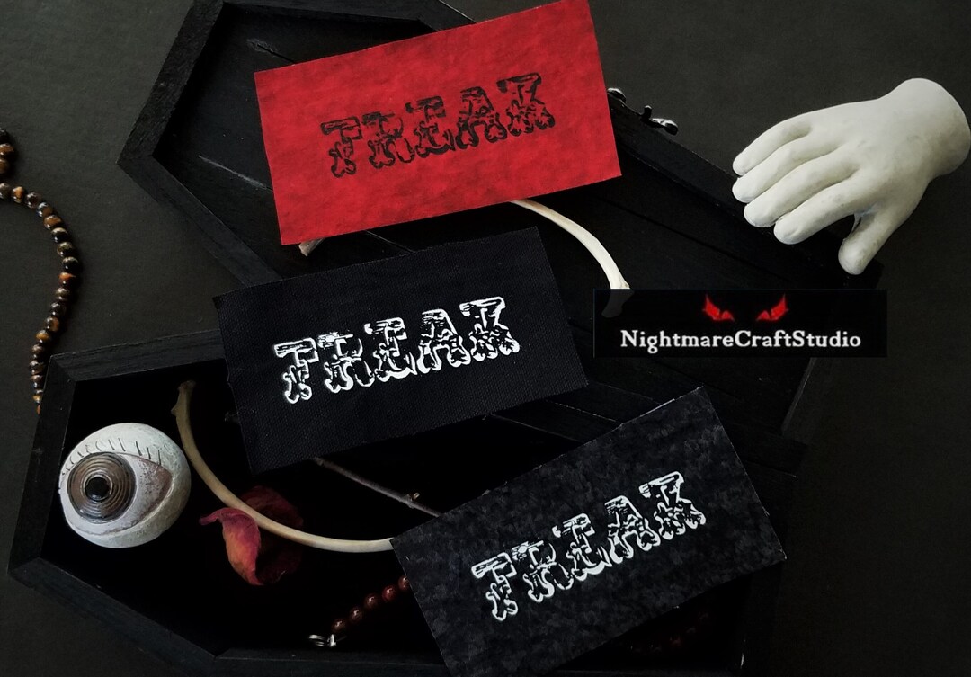 Freak Circus Marquee Lettering Cloth Patch - Gothic Punk Sew-on Patch ...