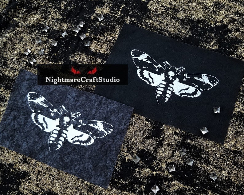 Death's-head Hawkmoth Screenprinted Patch Sew-on Punk | Etsy