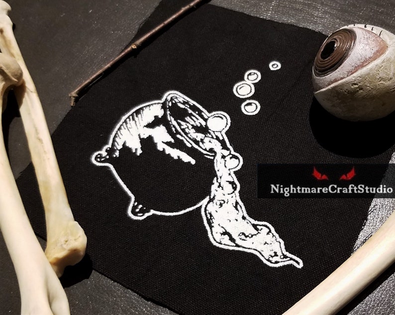 Bubbling Cauldron Potion Pot Screenprinted Cloth Patch | Etsy