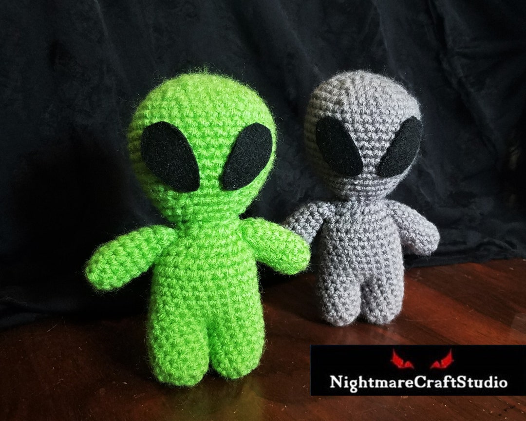 Gray or Green Alien Cryptid Crochet Plush - Etsy