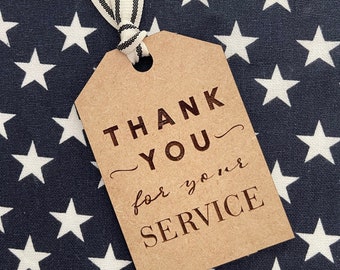 Printable/editable Veteran's Day Gift Tag, Thank You for Your Service ...
