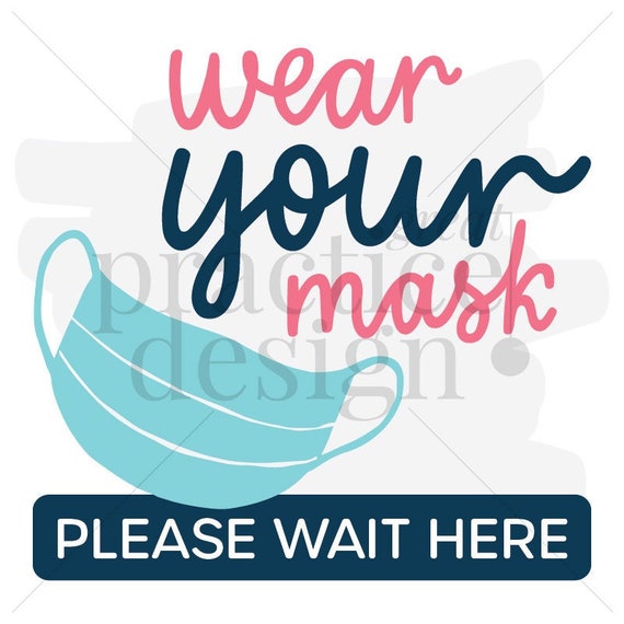 Wear Your Mask Sign Printable Mask Sign Mask Sign for - Etsy