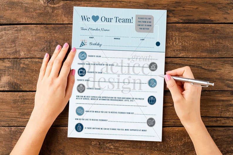 Team Appreciation Downloadable PDF Team Appreciation Handout Employee Appreciation Form Get to ...