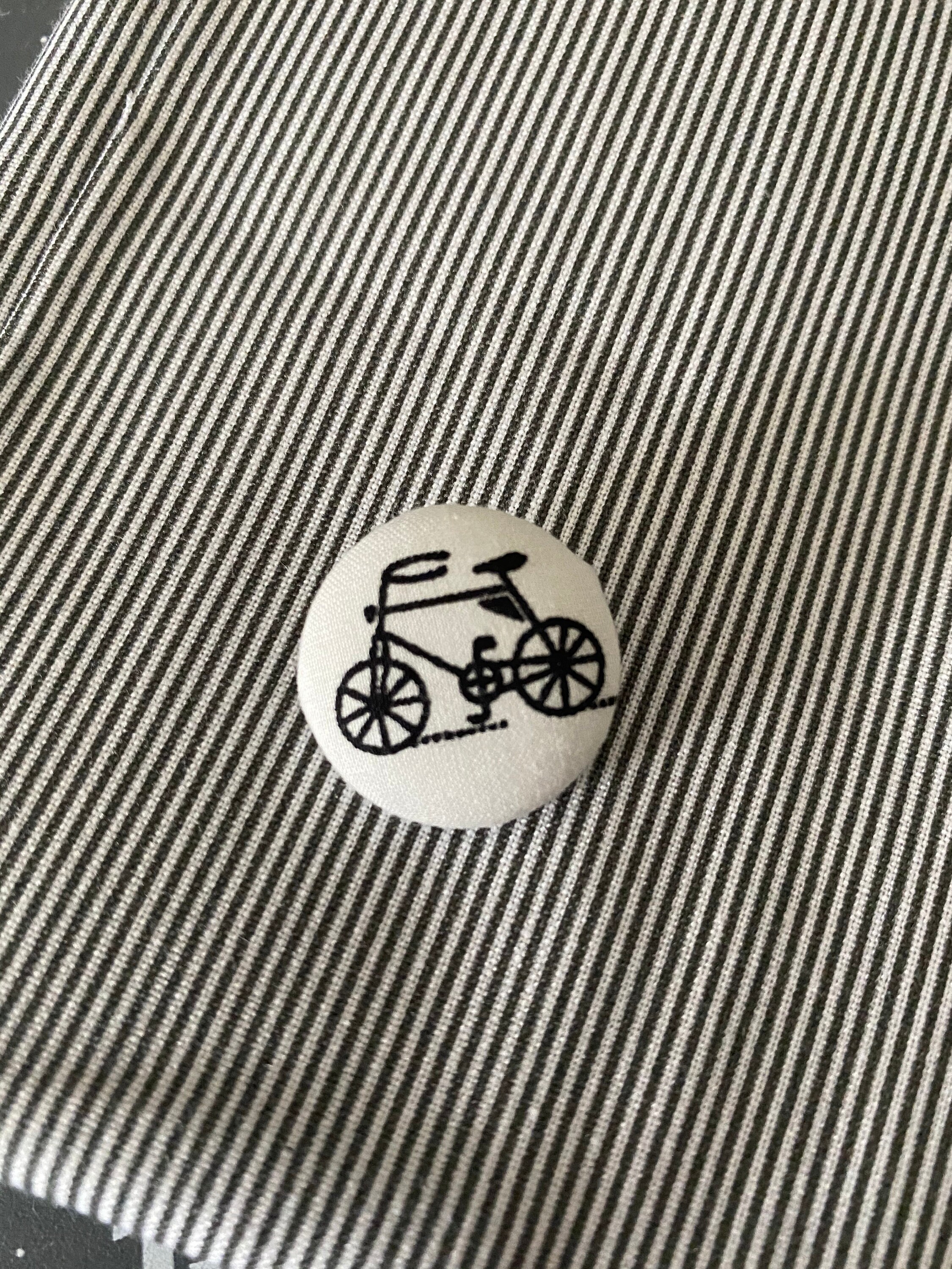 Bike Buttons: Black & White Bicycle Embellishments, Set of 4 - Etsy