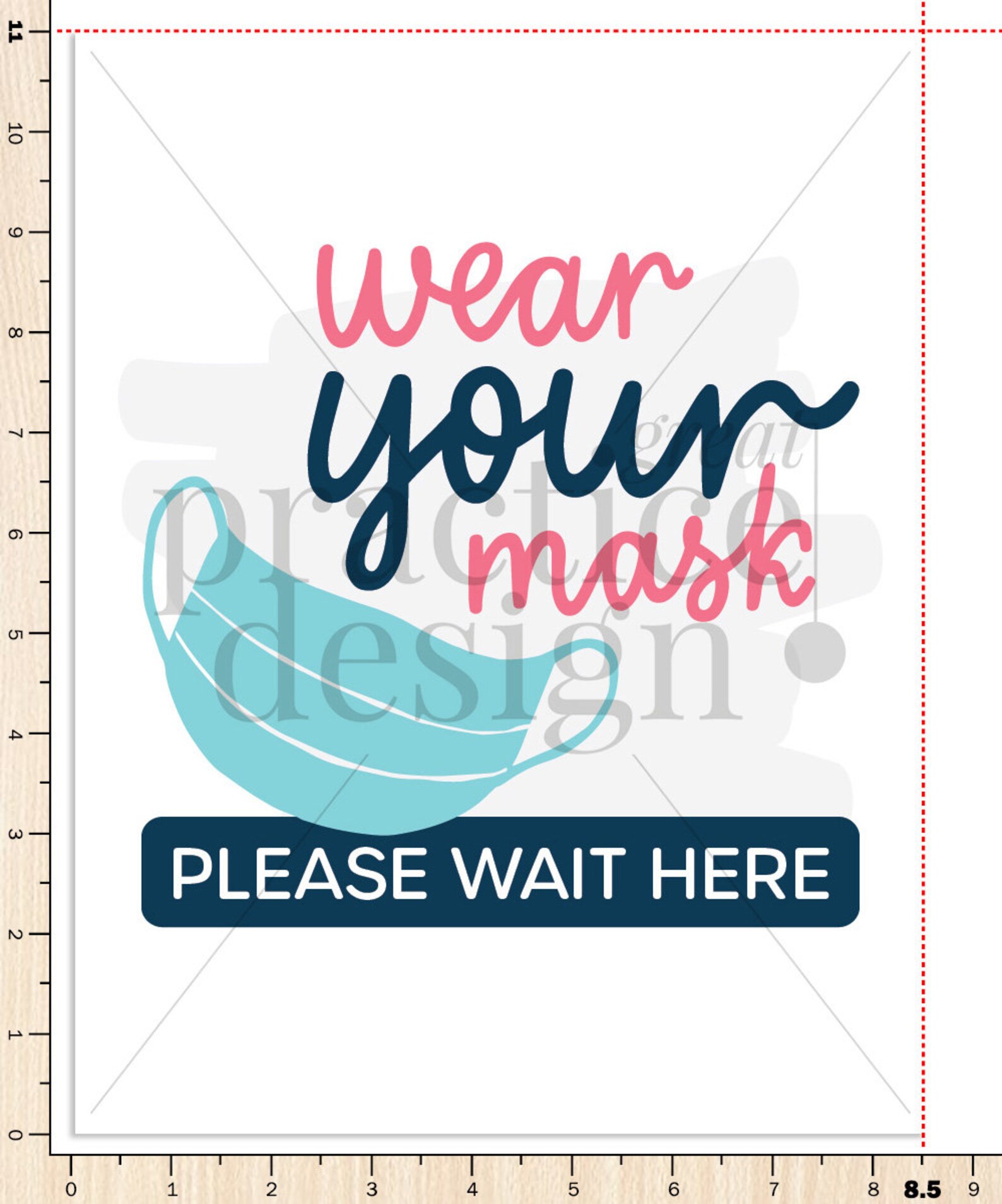 Wear Your Mask Sign Printable Mask Sign Mask Sign for - Etsy