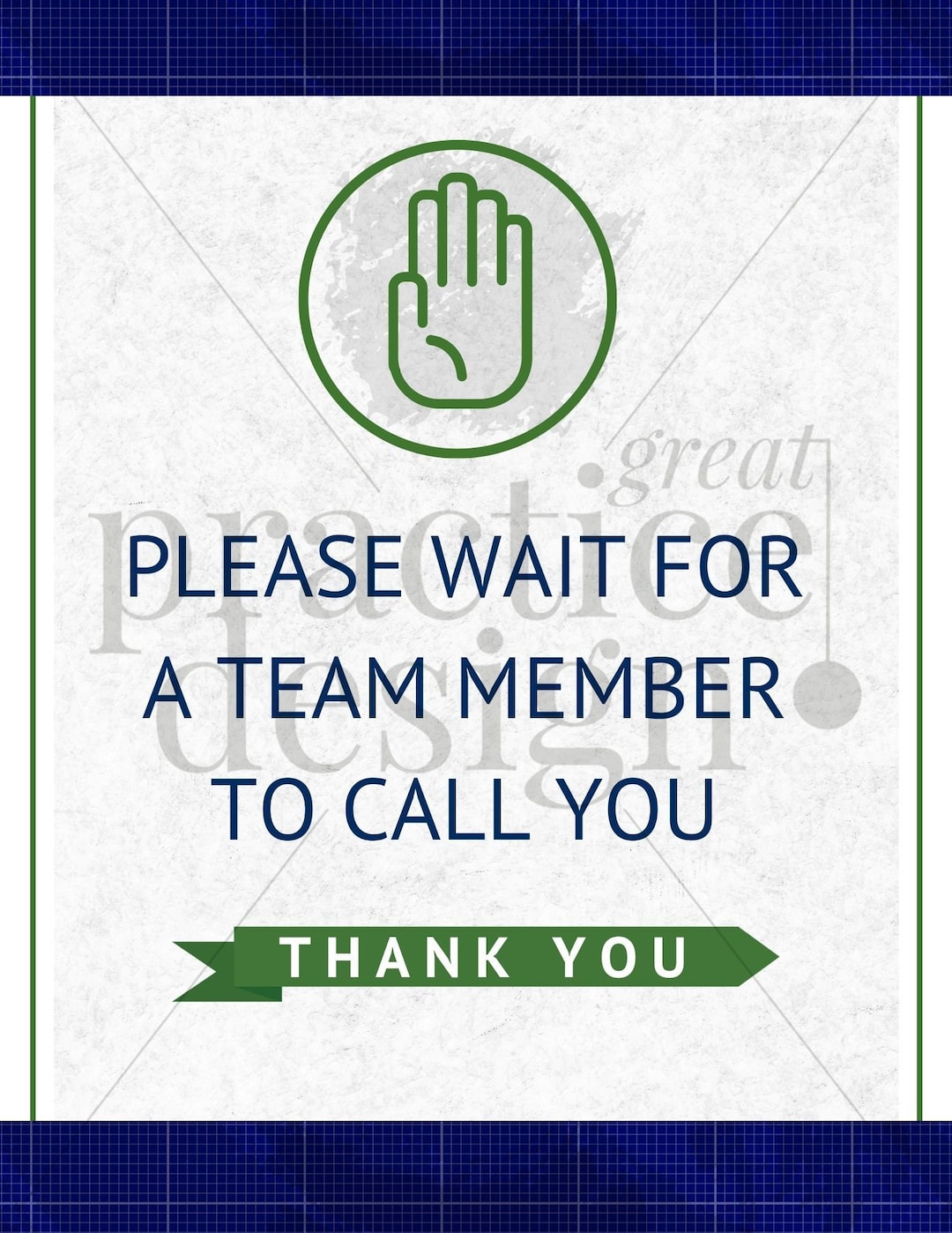Please Wait for A Team Member to Call You Downloadable Sign Please Wait ...