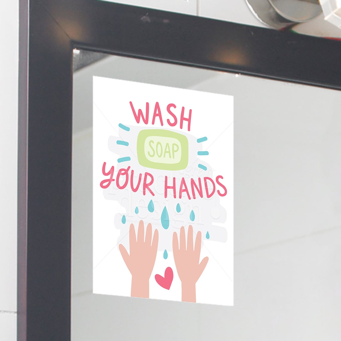 Adorable Wash Your Hands Sign Printable Hand Washing Sign | Etsy