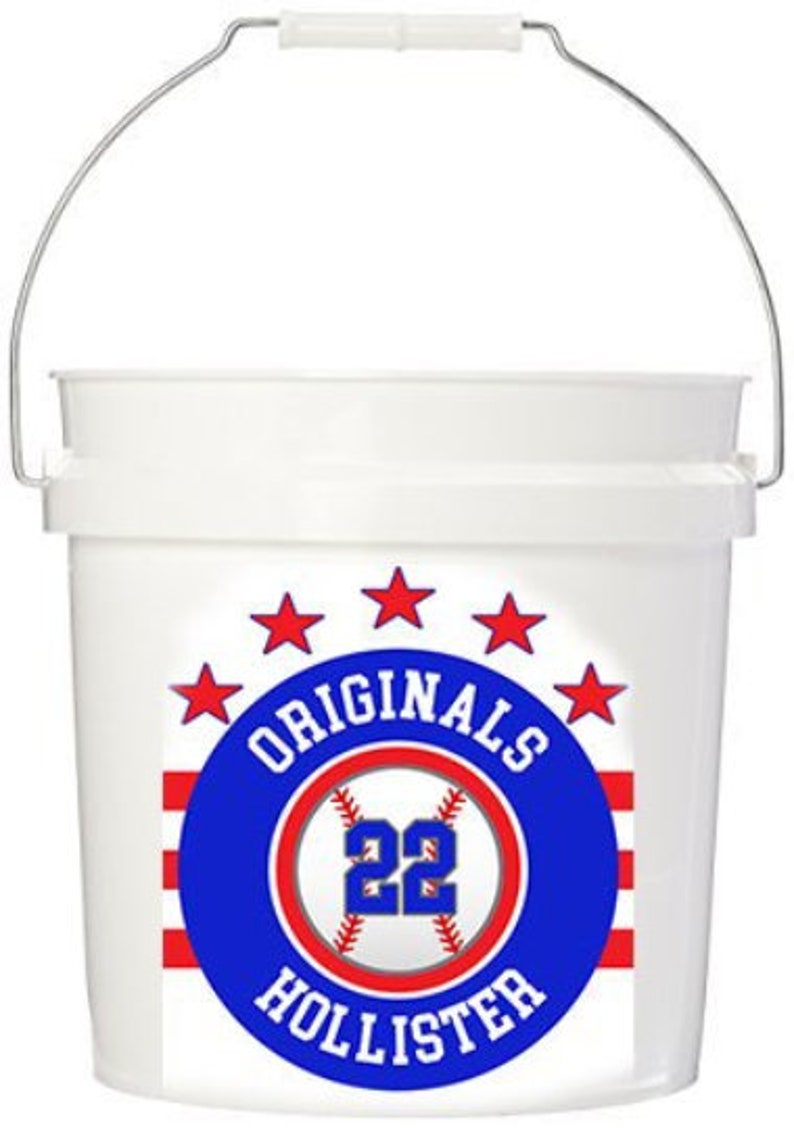 T-ball/baseball/softball Personalized Stickers for Dugout Bucket ...