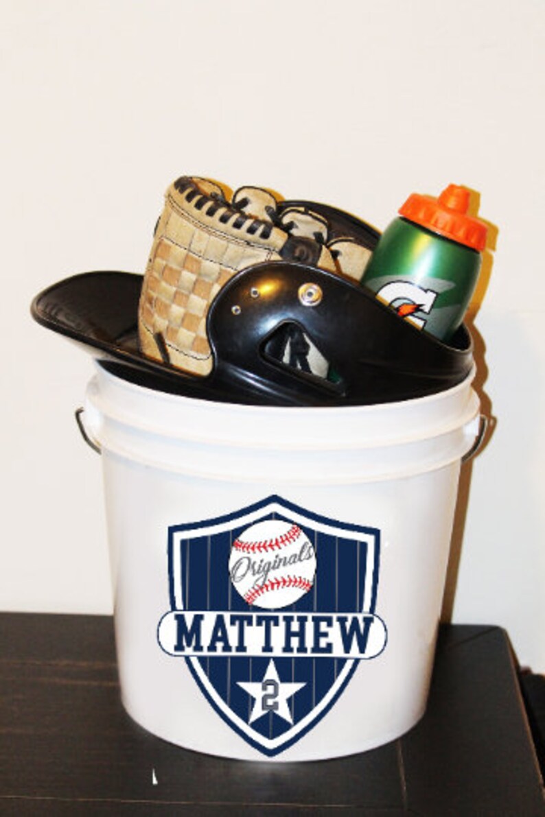 T-ball/baseball/softball Personalized Stickers for Dugout Bucket ...