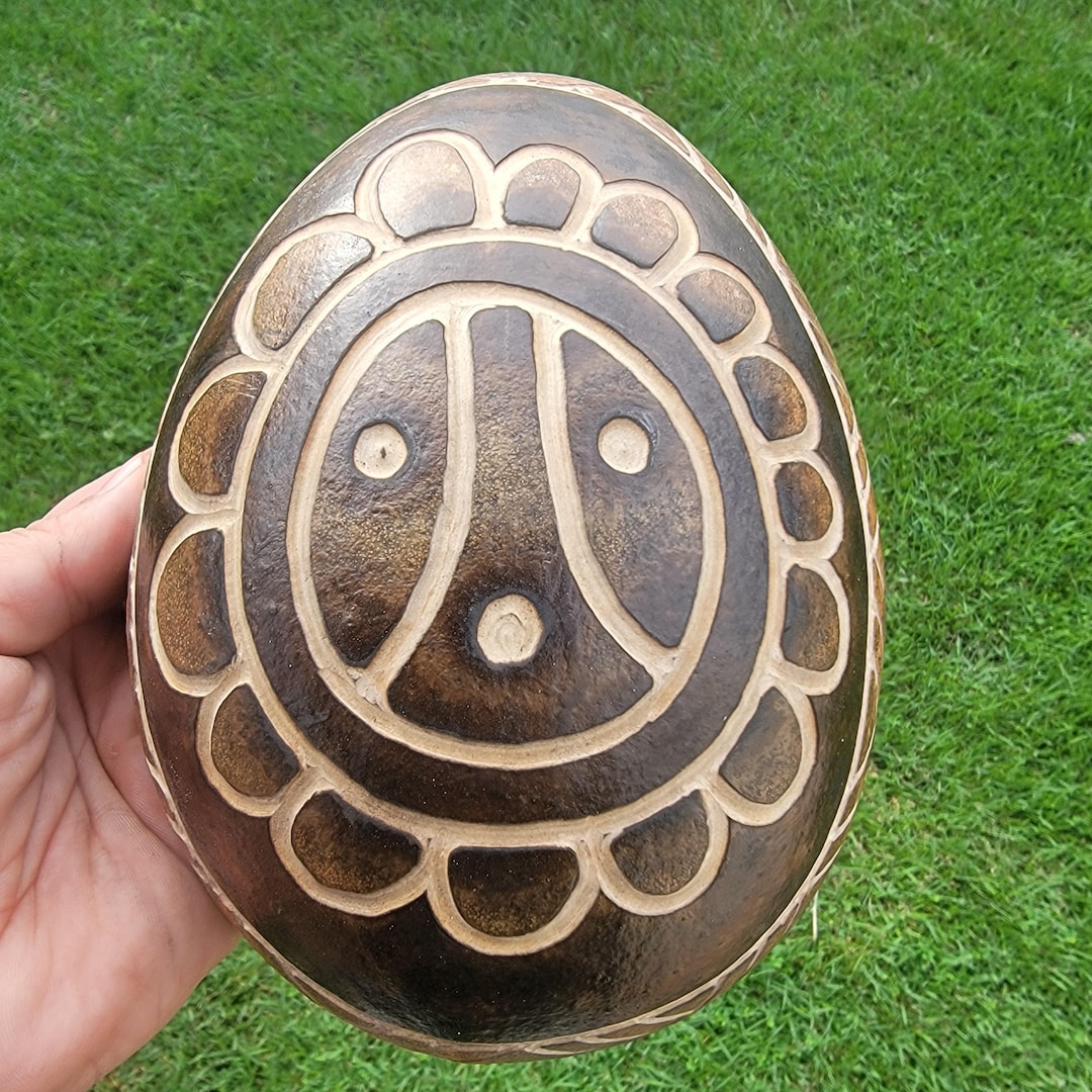 Taino Sol De Utuado Etching and Pyrography on Gourd. Free Priority ...