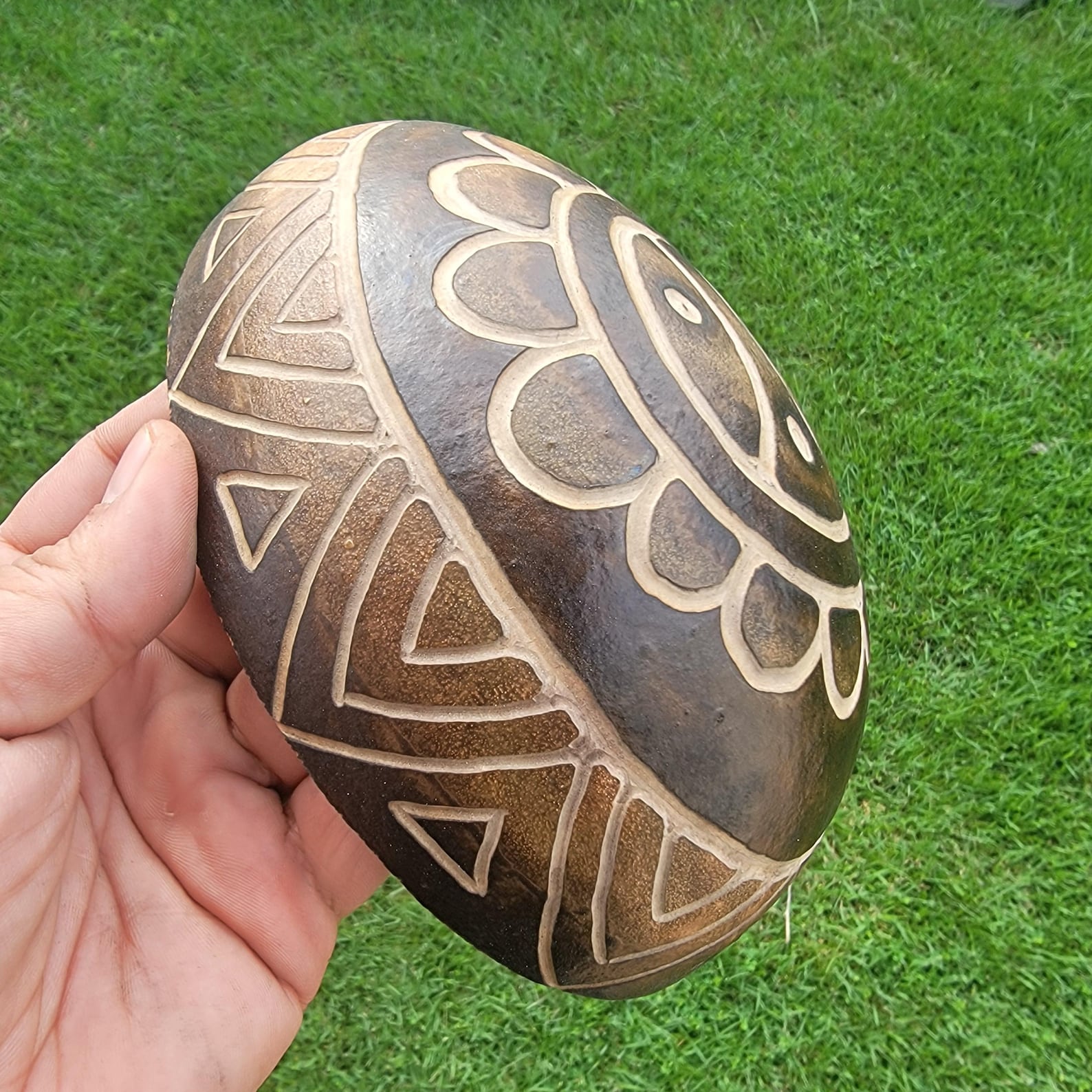Taino Sol De Utuado Etching and Pyrography on Gourd. Free Priority ...