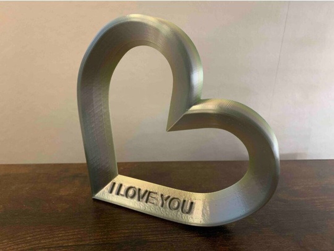 Big Heart I Love You 3D Print 3D Printed Heart 3D Printed Home Décor ...
