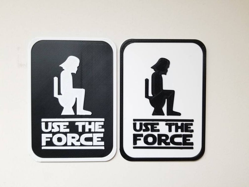 Use the Force Bathroom Sign Darth Vader Gag Gift Funny - Etsy