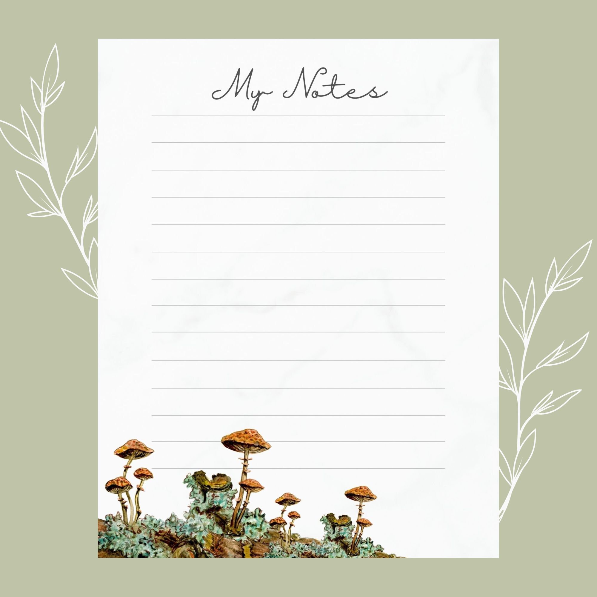 Forest Themed Planner Bundle/mushroom Themed Planner/digital Planner ...