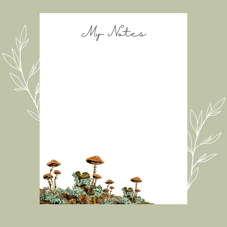 Forest Themed Planner Bundle/mushroom Themed Planner/digital Planner ...