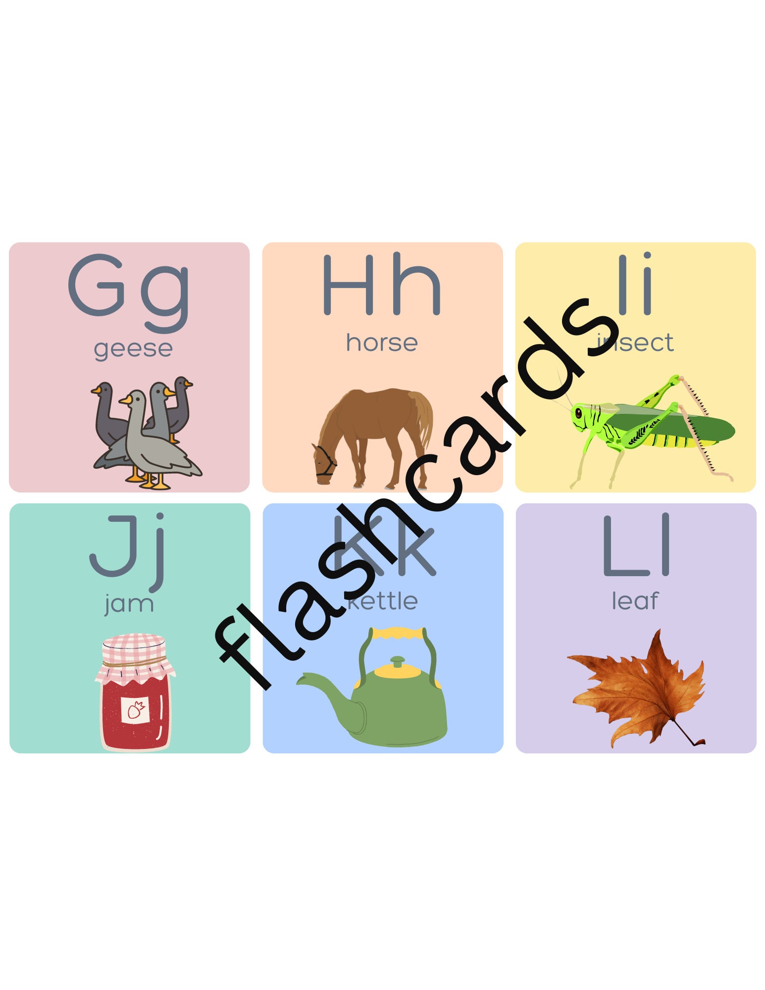 FALL FLASH CARDS Vocabulary Printable Cards Preschool Pre-k Learning ...