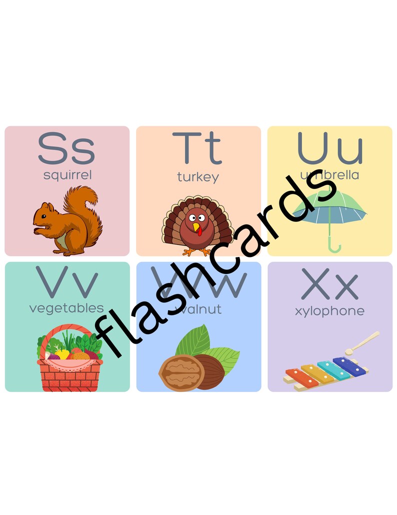 FALL FLASH CARDS Vocabulary Printable Cards Preschool Pre-k Learning ...