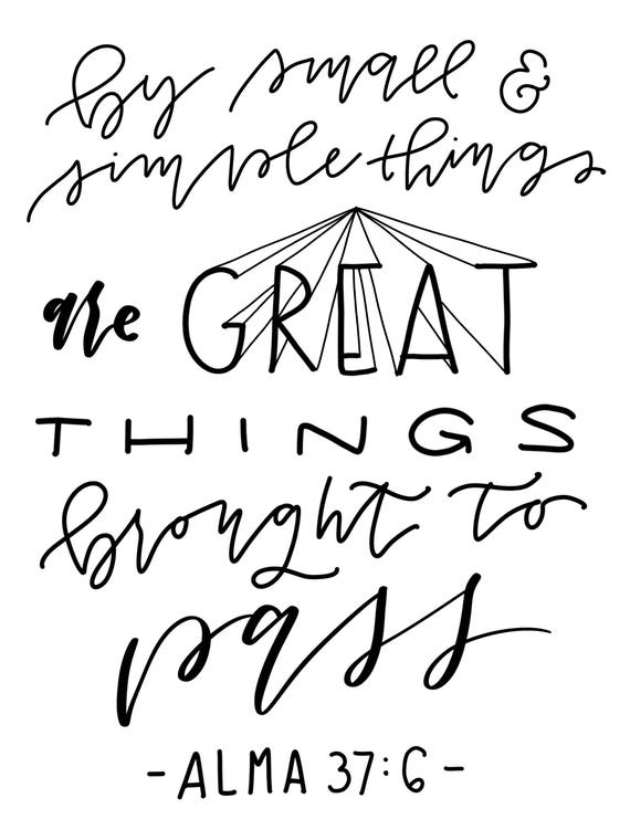 Alma 37:6 Hand Lettered Book of Mormon Scripture Digital | Etsy