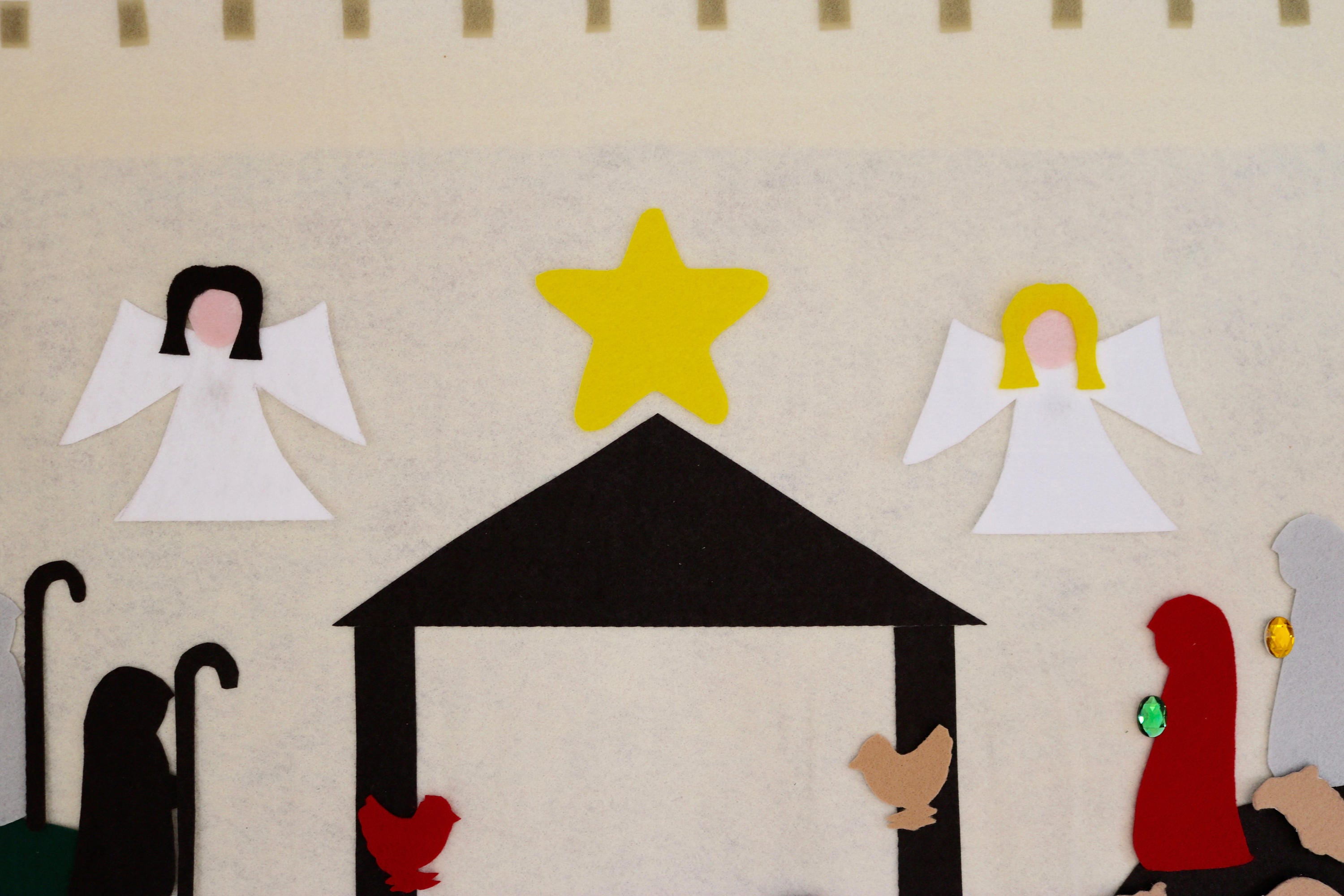 DYI PATTERN No Sew Nativity Felt Advent Calendar - Christmas Countdown ...