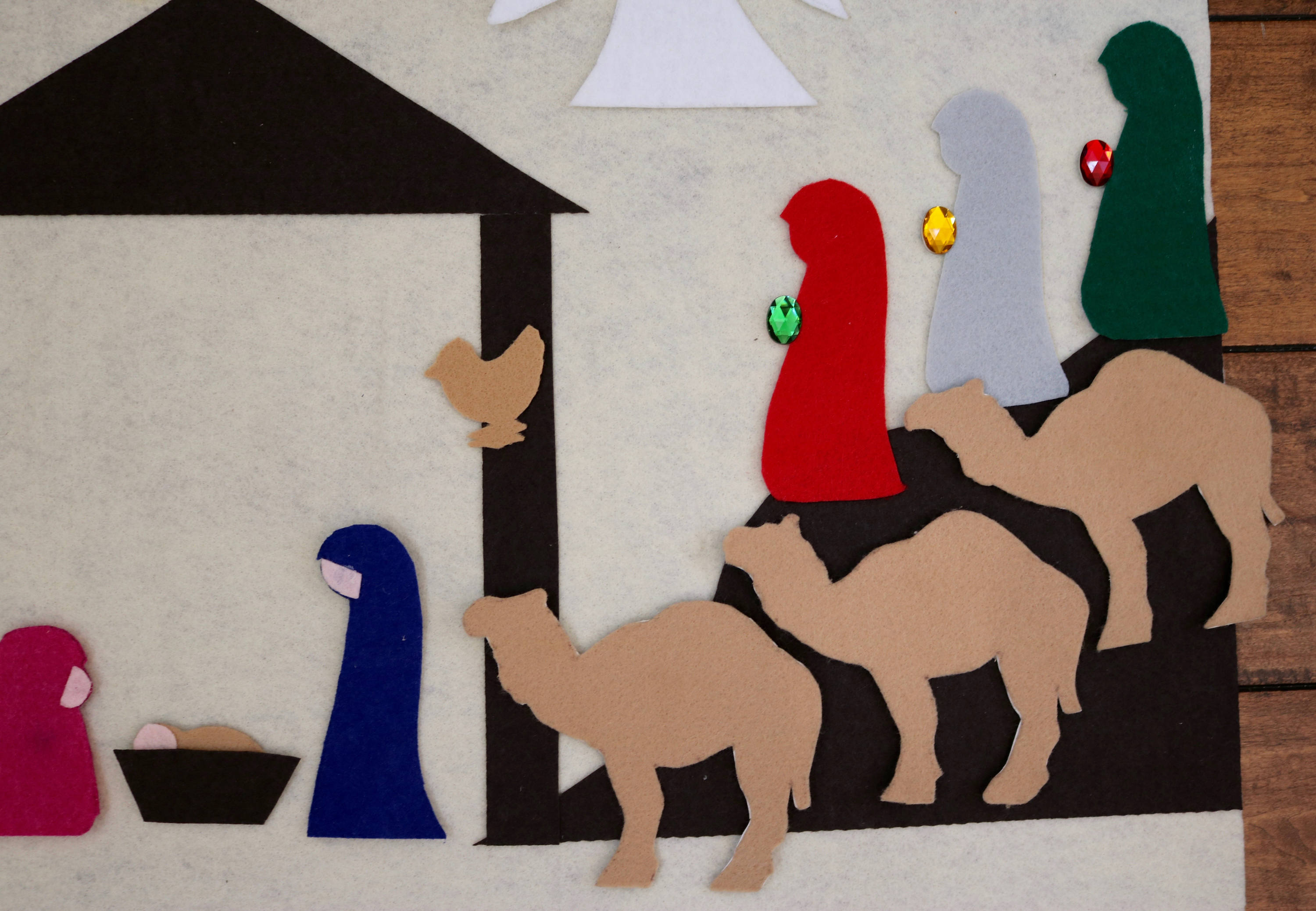 DYI PATTERN No Sew Nativity Felt Advent Calendar - Christmas Countdown ...