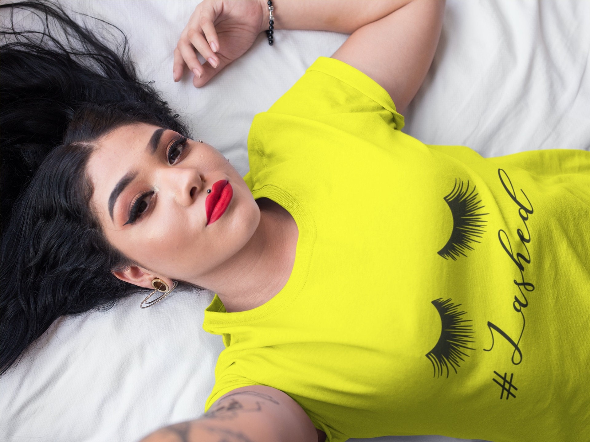 Lashed T-shirt | #lashed Tshirt | Women Lash Tee | Mink Eyelashes ...
